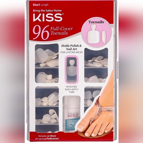 Kiss | Bath & Body | Kiss Full Cover Toenails Naturallooking Strong ...